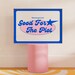 Horizontal Good for the Plot Print • Funky Blue Pink Bar Cart Wall Art ...
