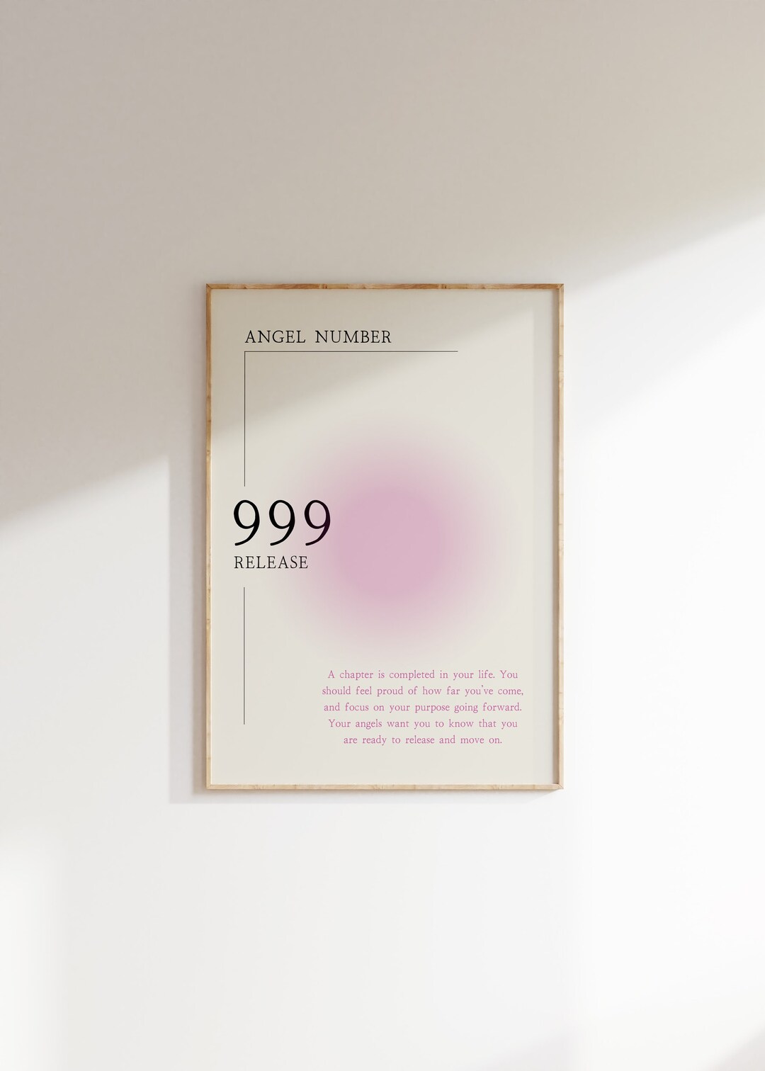 Angel Number 999 Minimalistic Print • Spiritual Poster New Age Decor ...