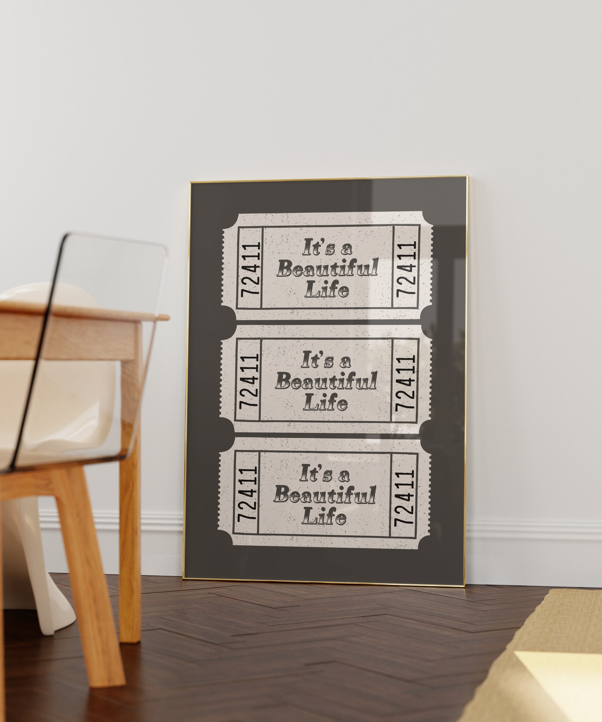 Good Times Ticket Inspired Print • It's A Beautiful Life • Black ...