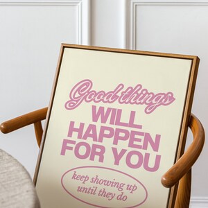 Retro Affirmation Poster • Pink Aesthetic Vintage Style Poster • Girly ...