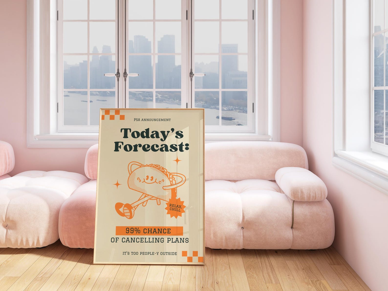 Retro Funny Introvert Print • Cancelling Plans Homebody Club Poster ...