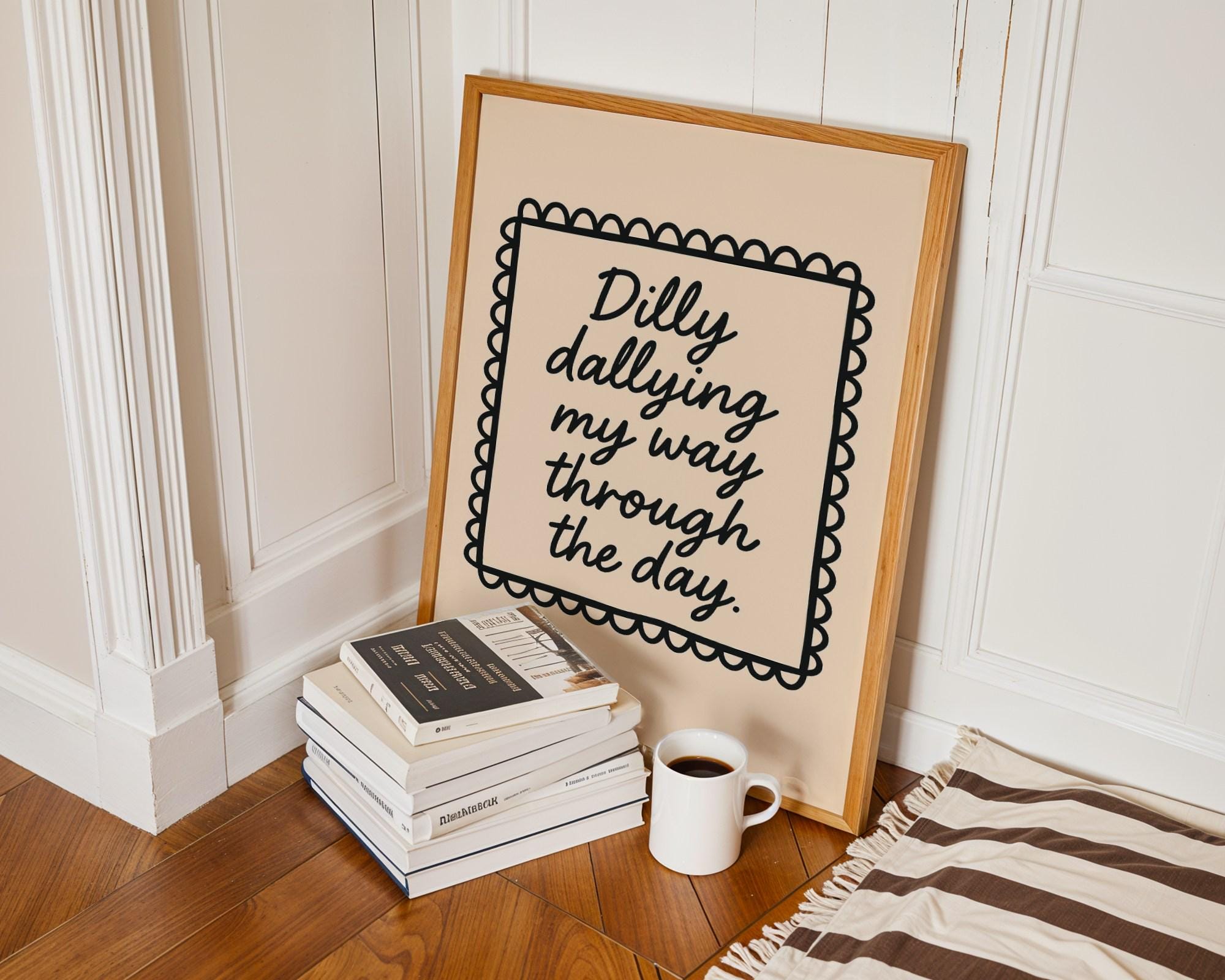 Dilly Dally Printable Wall Art • Trendy Girly Print • Funny Typography ...