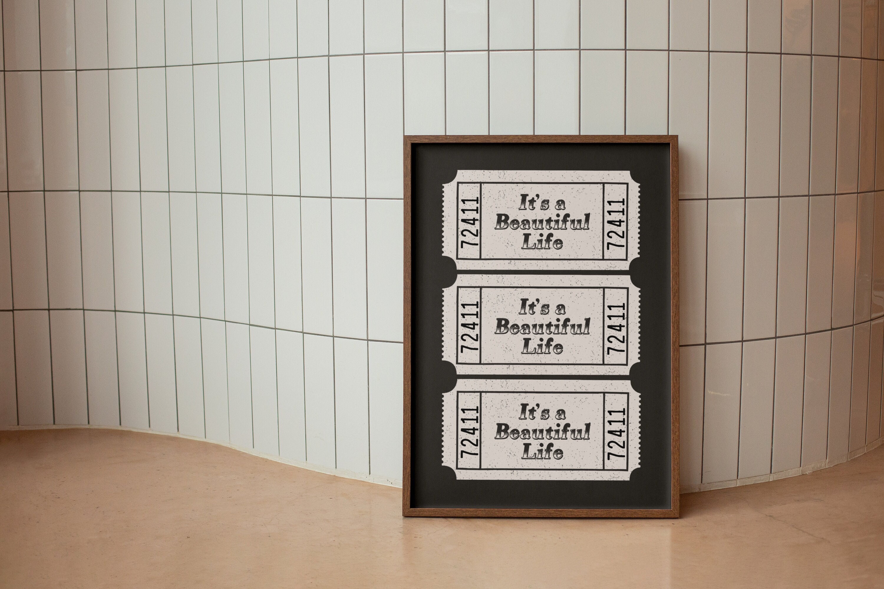 Good Times Ticket Inspired Print • It's A Beautiful Life • Black ...