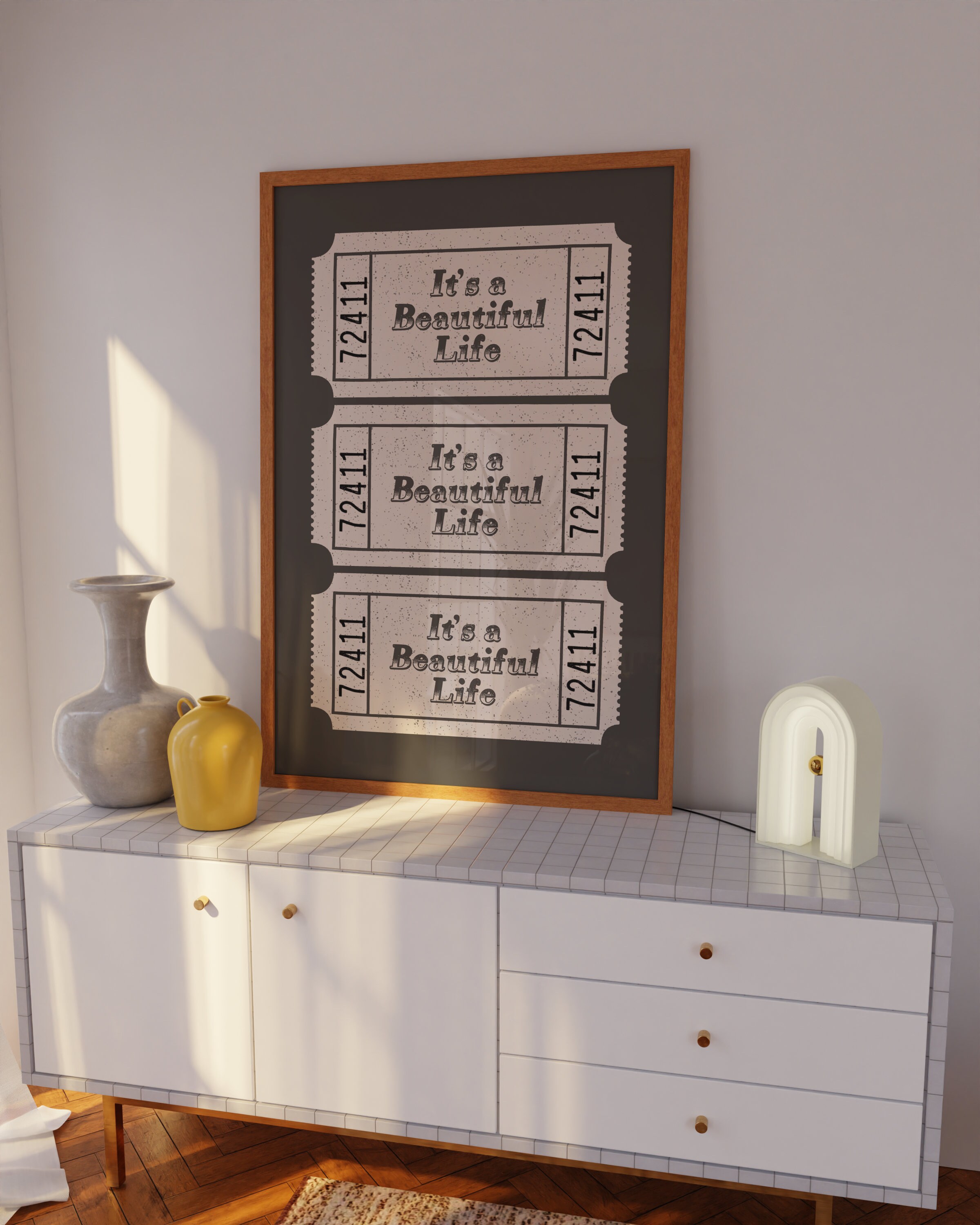 Good Times Ticket Inspired Print • It's A Beautiful Life • Black ...