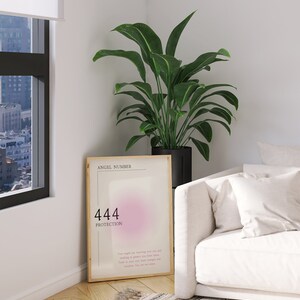 Angel Number 444 Minimalistic Print • Spiritual Poster for Protection ...
