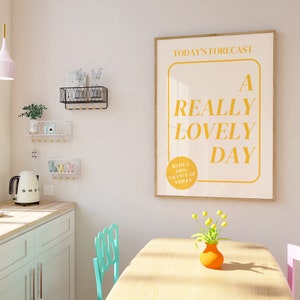 Bright Beautiful Day Print • Yellow Preppy Poster • Positive Mindset ...