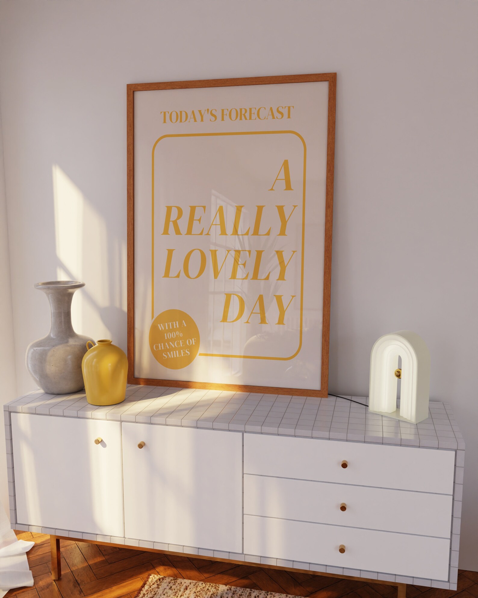 Bright Beautiful Day Print • Yellow Preppy Poster • Positive Mindset ...