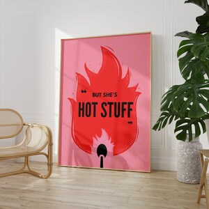 Hot Stuff Trendy Quote Wall Art Pink & Red Print Match Print Matchbox ...