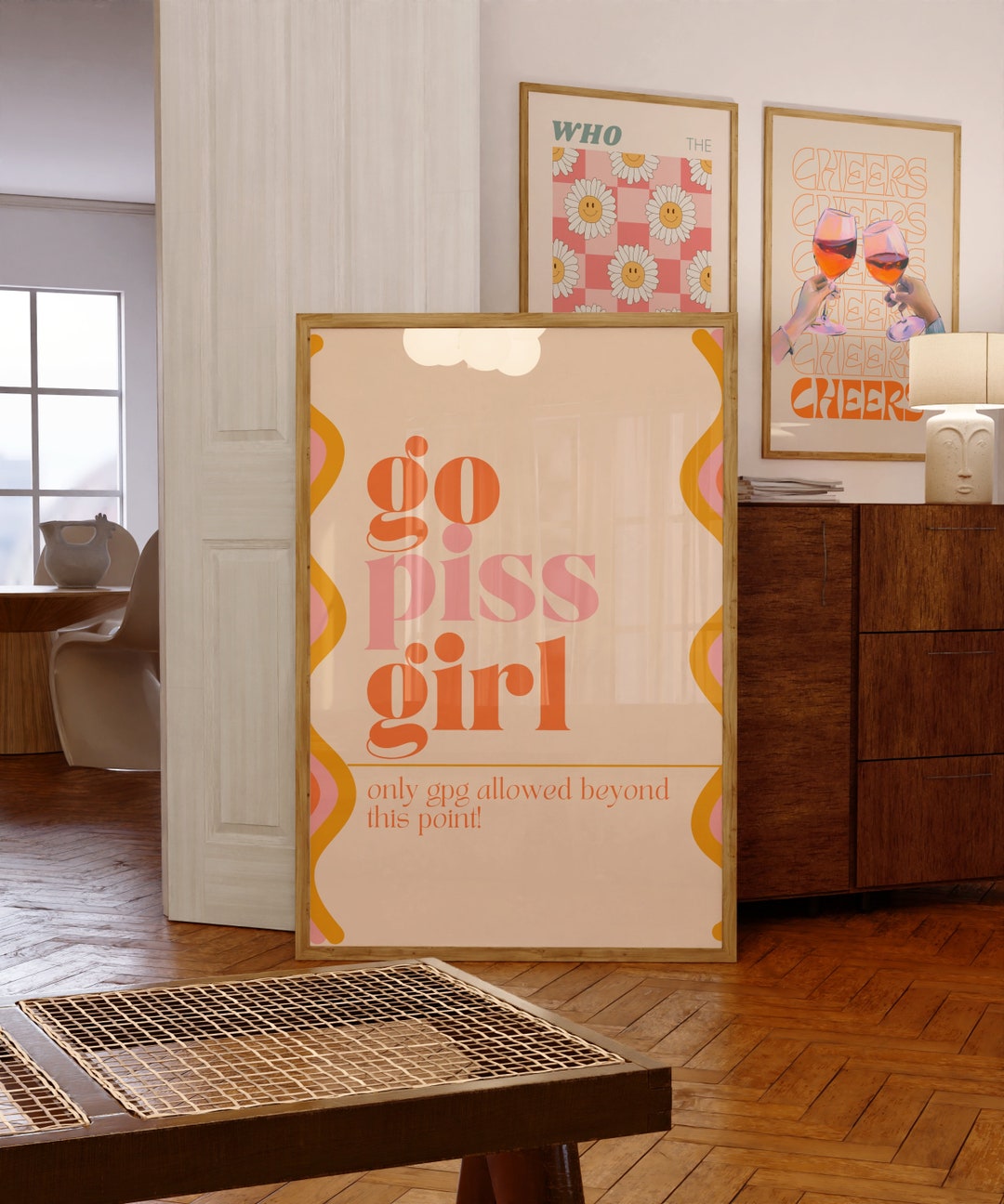Retro Go Piss Girl Print • Gossip Girl Quote • Pop Culture Art Digital