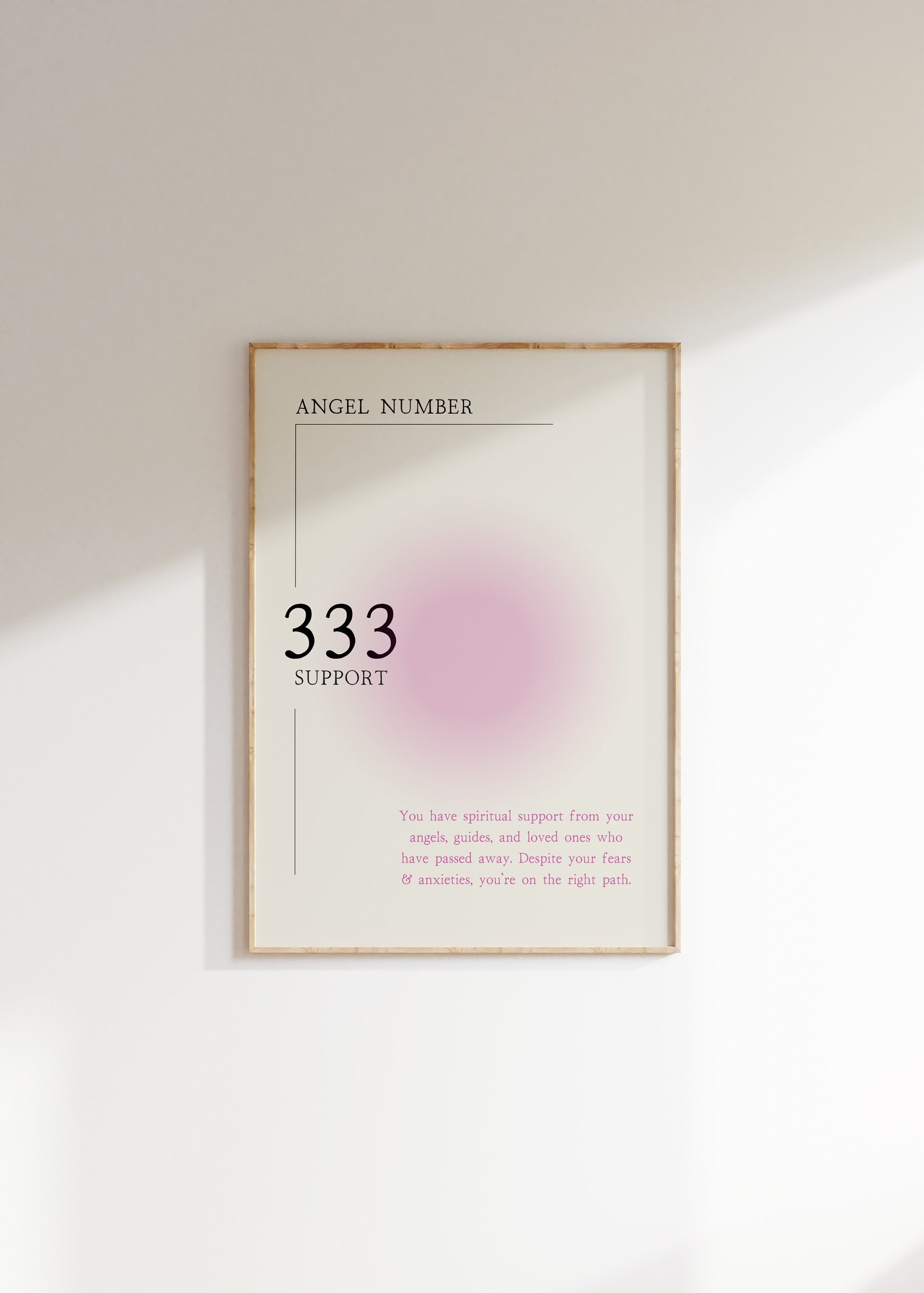 Angel Number 333 Minimalistic Print Spiritual Poster for Divine ...
