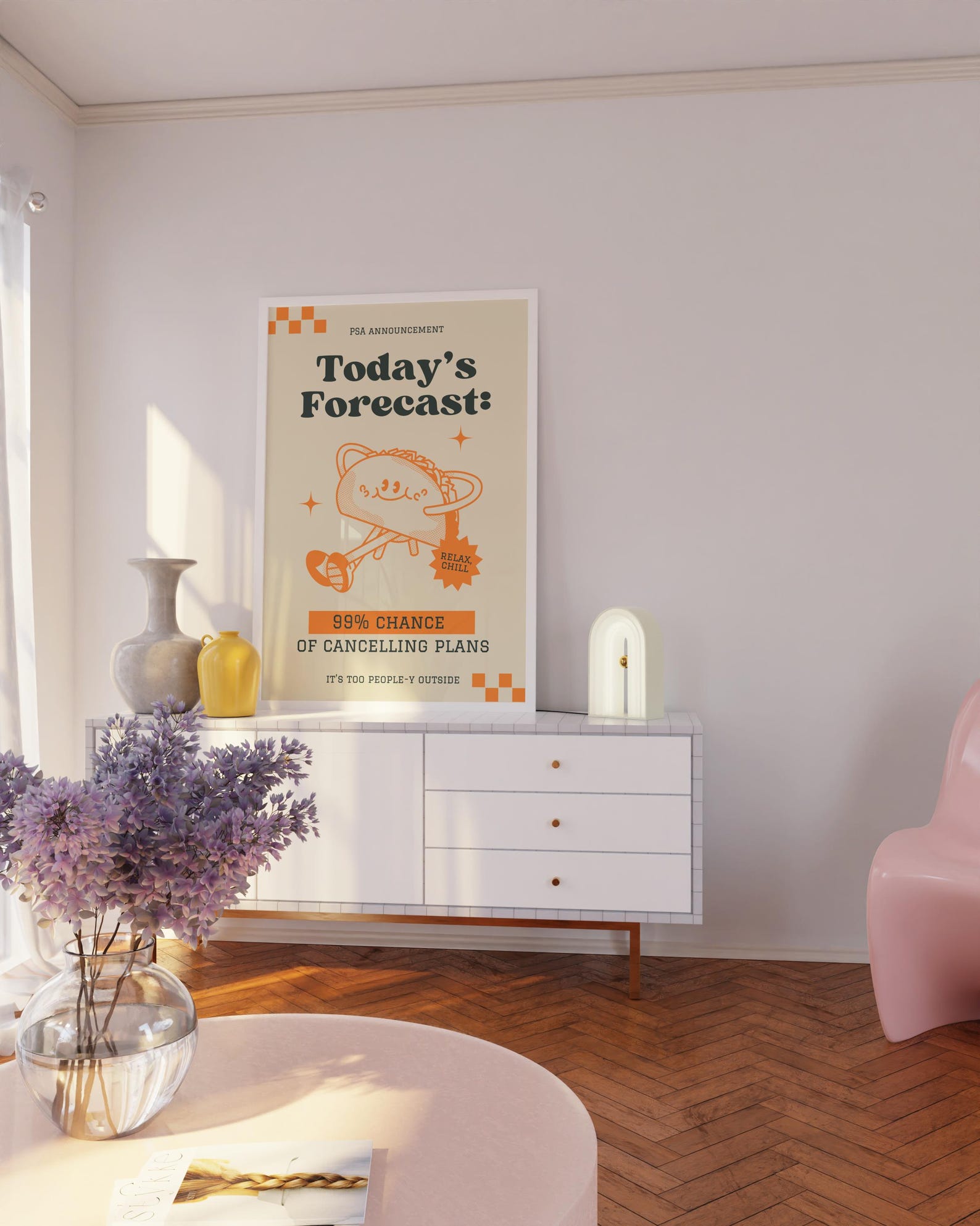 Retro Funny Introvert Print • Cancelling Plans Homebody Club Poster ...