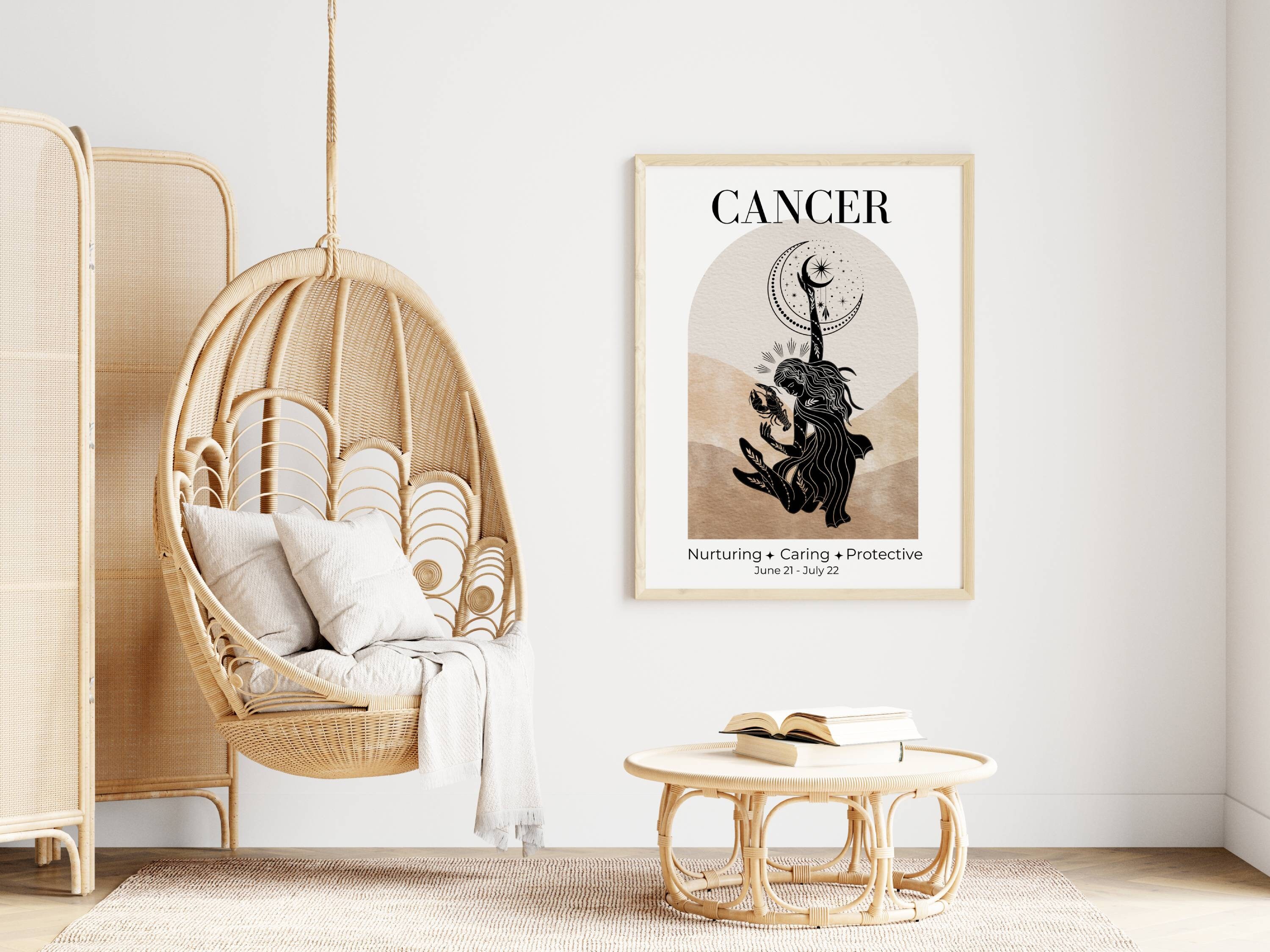 Cancer Zodiac Goddess Wall Art • Zodiac Poster • Cancer Print ...