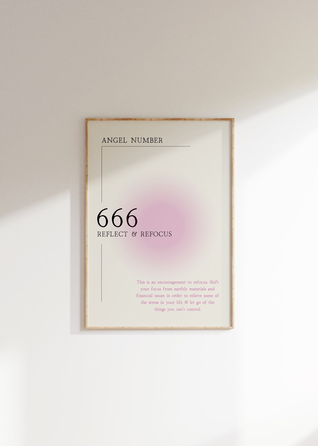 Angel Number 666 Minimalistic Print Spiritual Poster New Age Decor ...