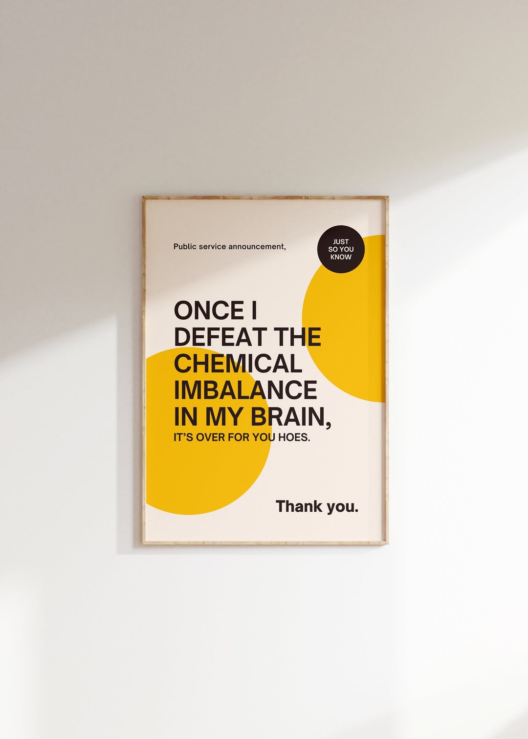 Funny Mental Health Poster • Therapy Office Decor • Cool Dorm Room ...