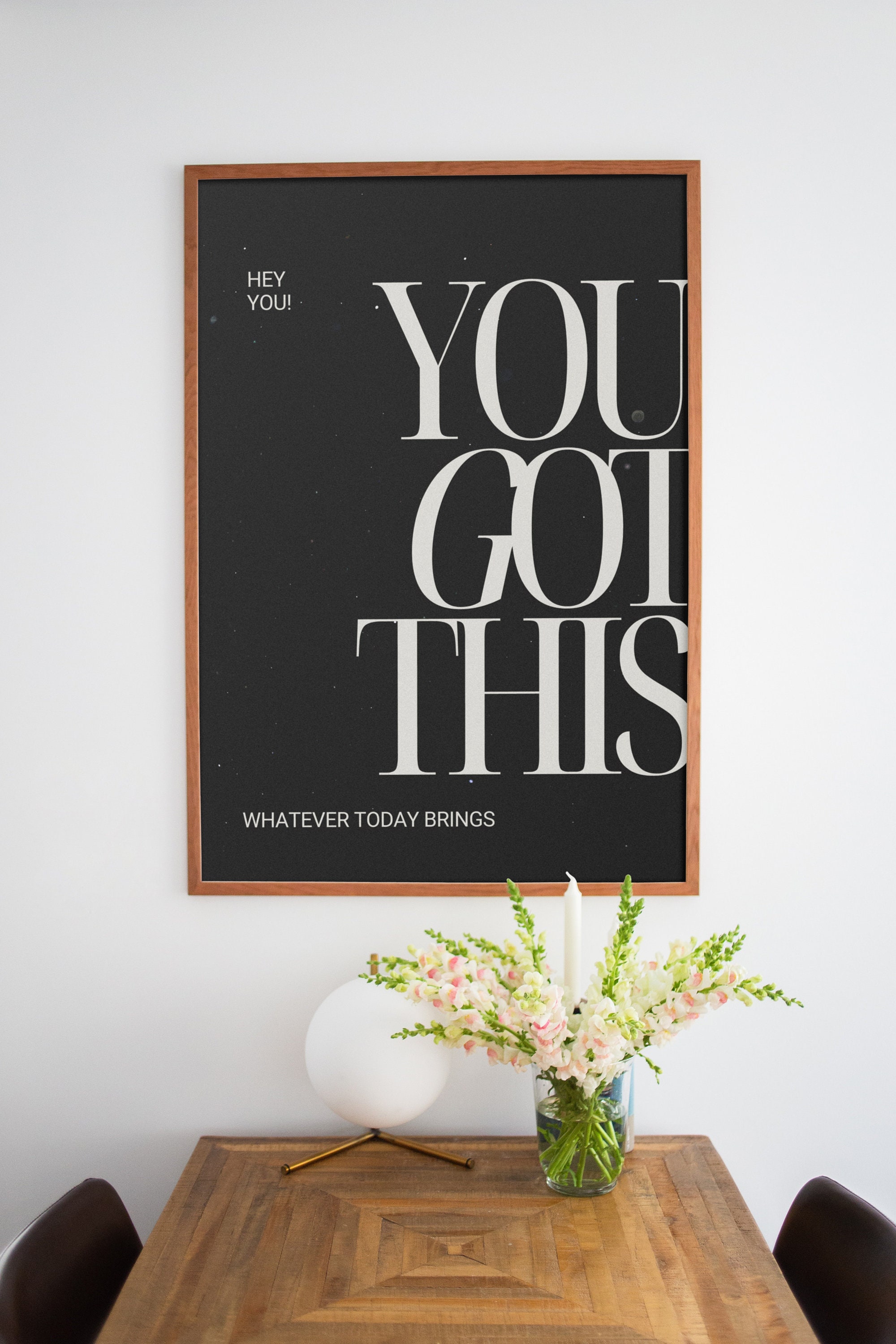 You Got This Digital Print Black Beige Empowerment Poster - Etsy