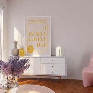 Bright Beautiful Day Print • Yellow Preppy Poster • Positive Mindset ...