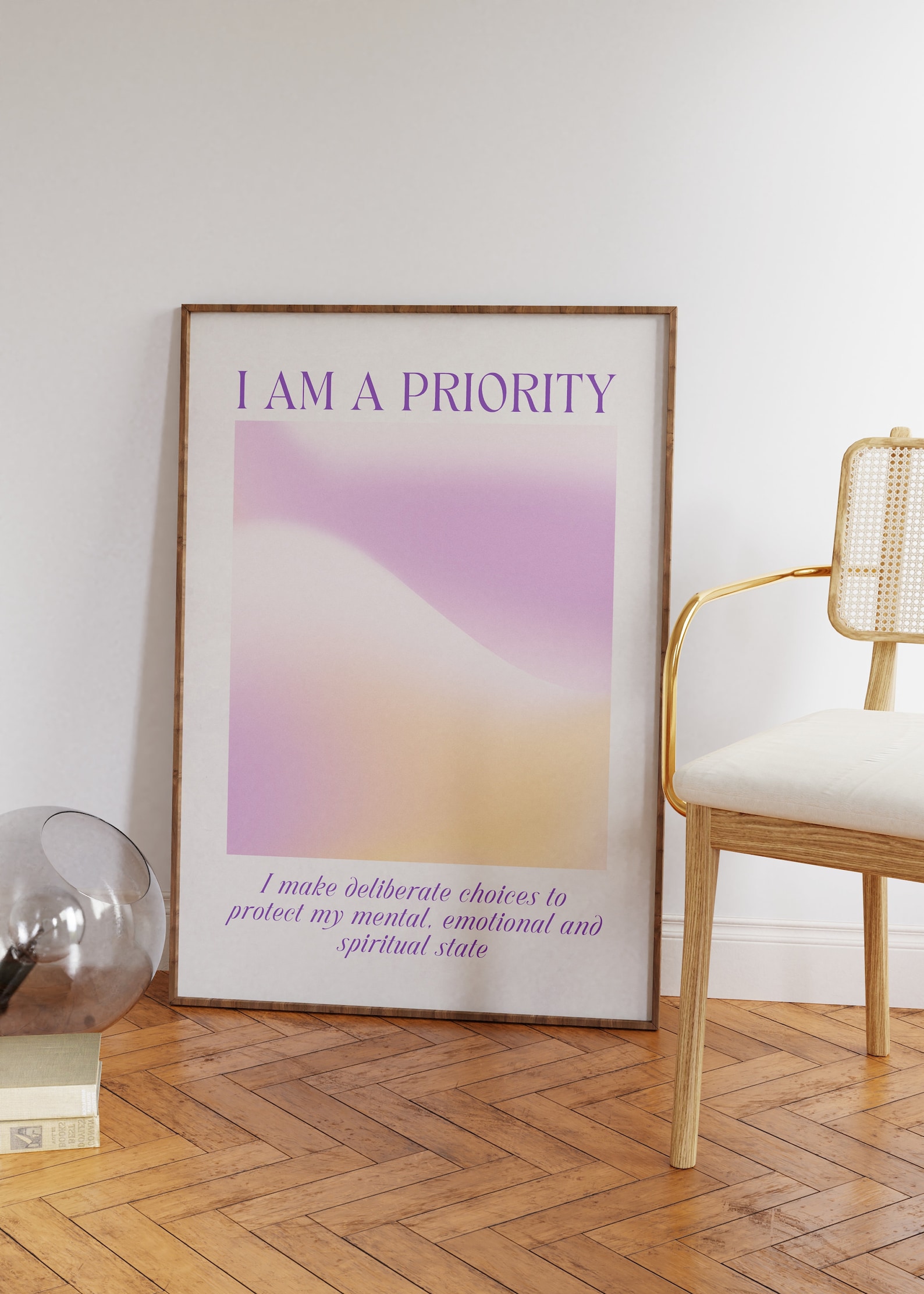 Pastel Purple Self Love Print • I Am A Priority Affirmation Poster ...