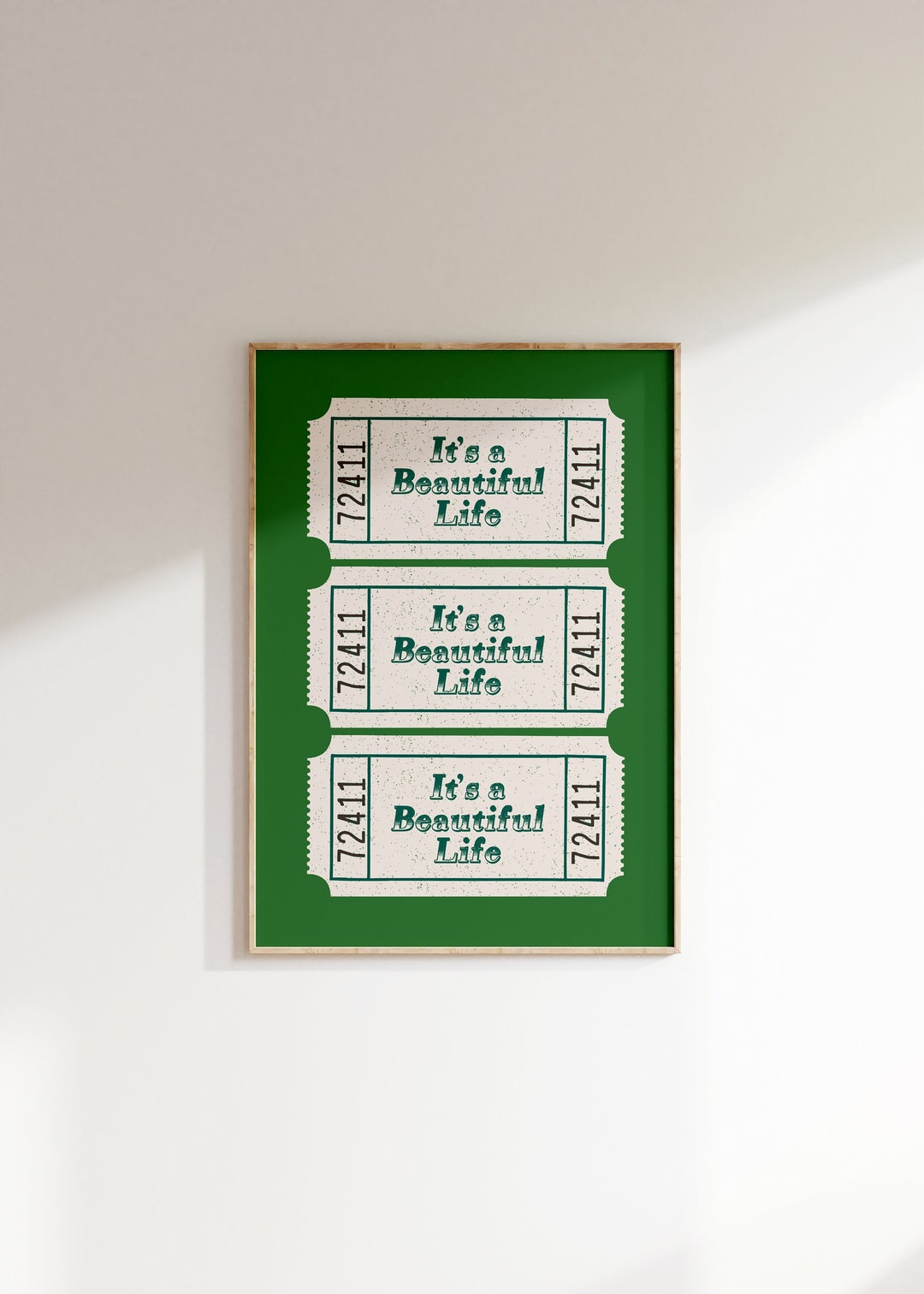 It's A Beautiful Life Ticket Print • Good Times Ticket Inspired Print ...
