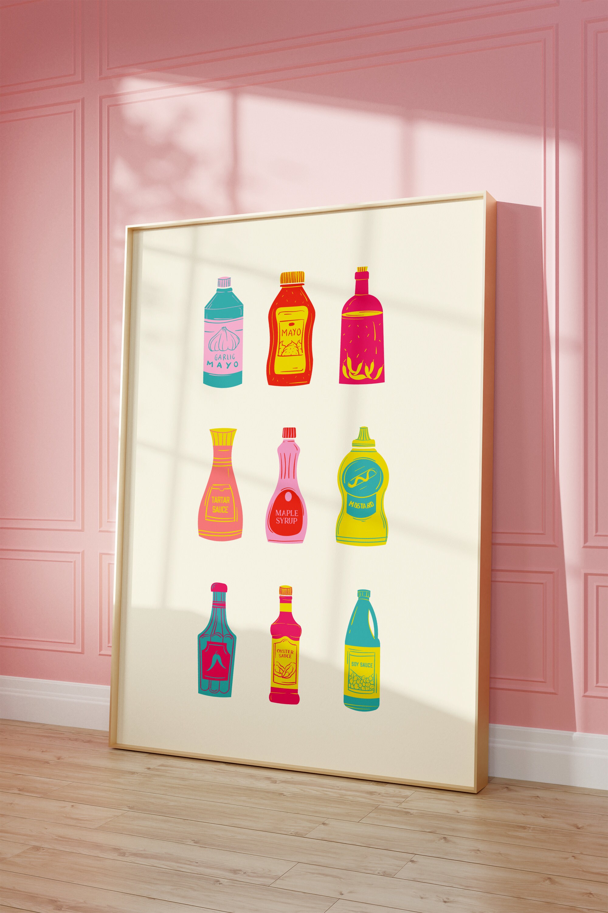 Funky Kitchen Condiments Print Digital Food Art Prints - Etsy