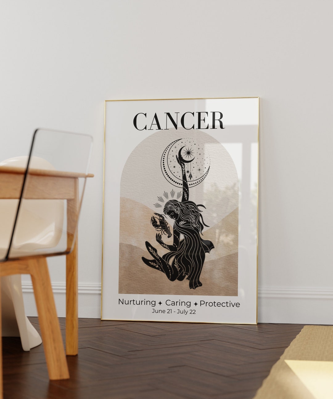 Cancer Zodiac Goddess Wall Art • Zodiac Poster • Cancer Print ...