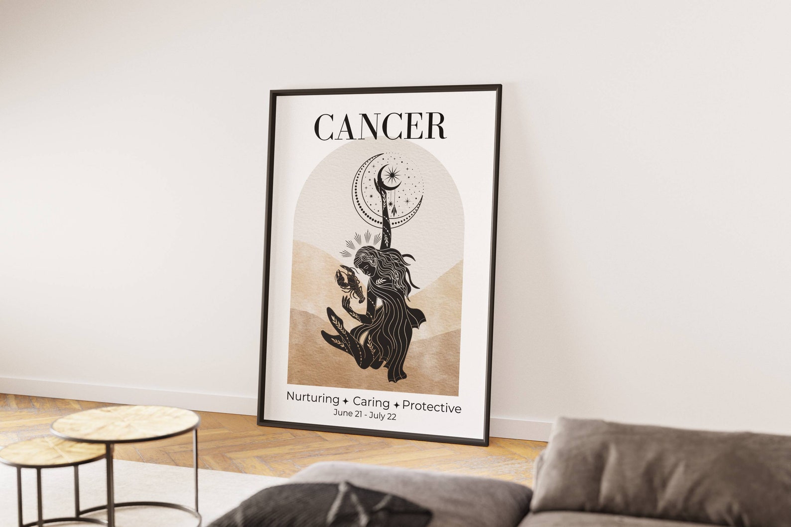 Cancer Zodiac Goddess Wall Art • Zodiac Poster • Cancer Print ...