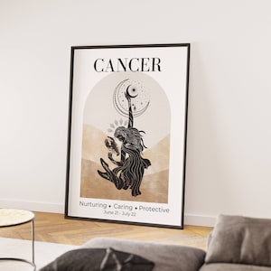 Cancer Zodiac Goddess Wall Art • Zodiac Poster • Cancer Print ...
