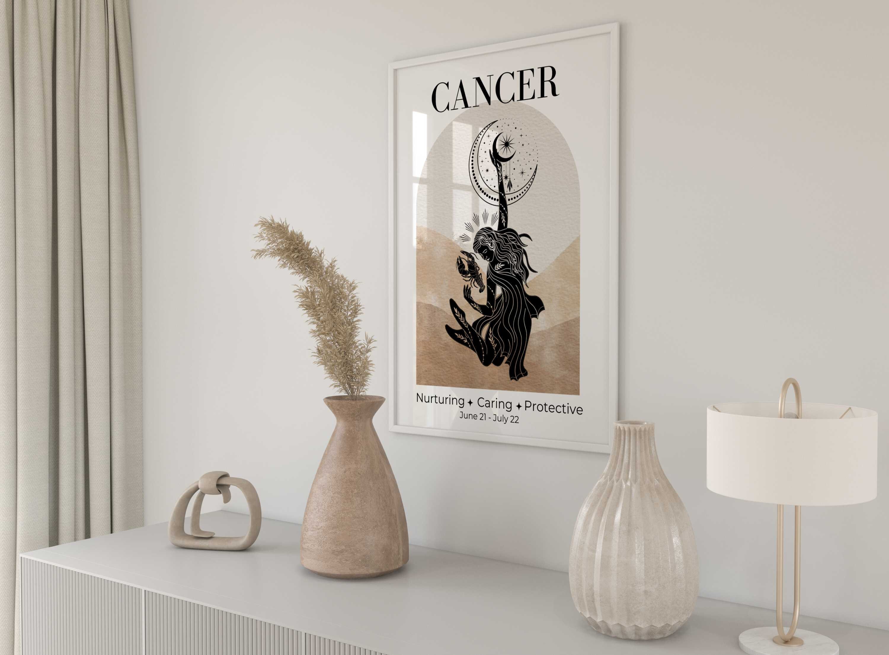 Cancer Zodiac Goddess Wall Art • Zodiac Poster • Cancer Print ...