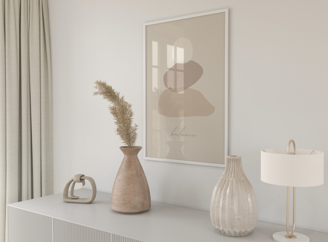 Beige Balance Wall Art Printable • Zen Wall Art • Mindfulness Poster ...