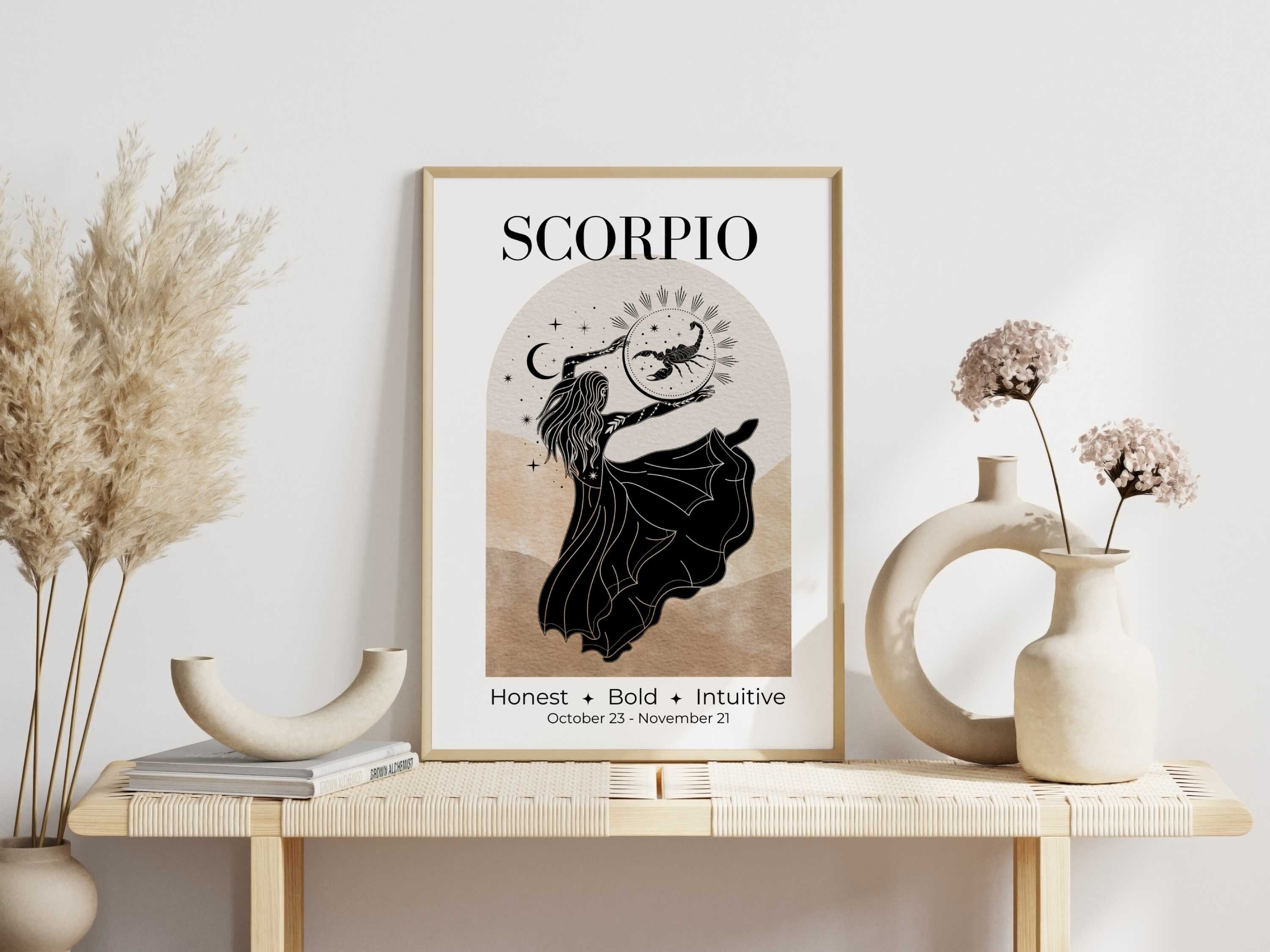 Scorpio Zodiac Goddess Wall Art • Zodiac Poster • Scorpio Print ...