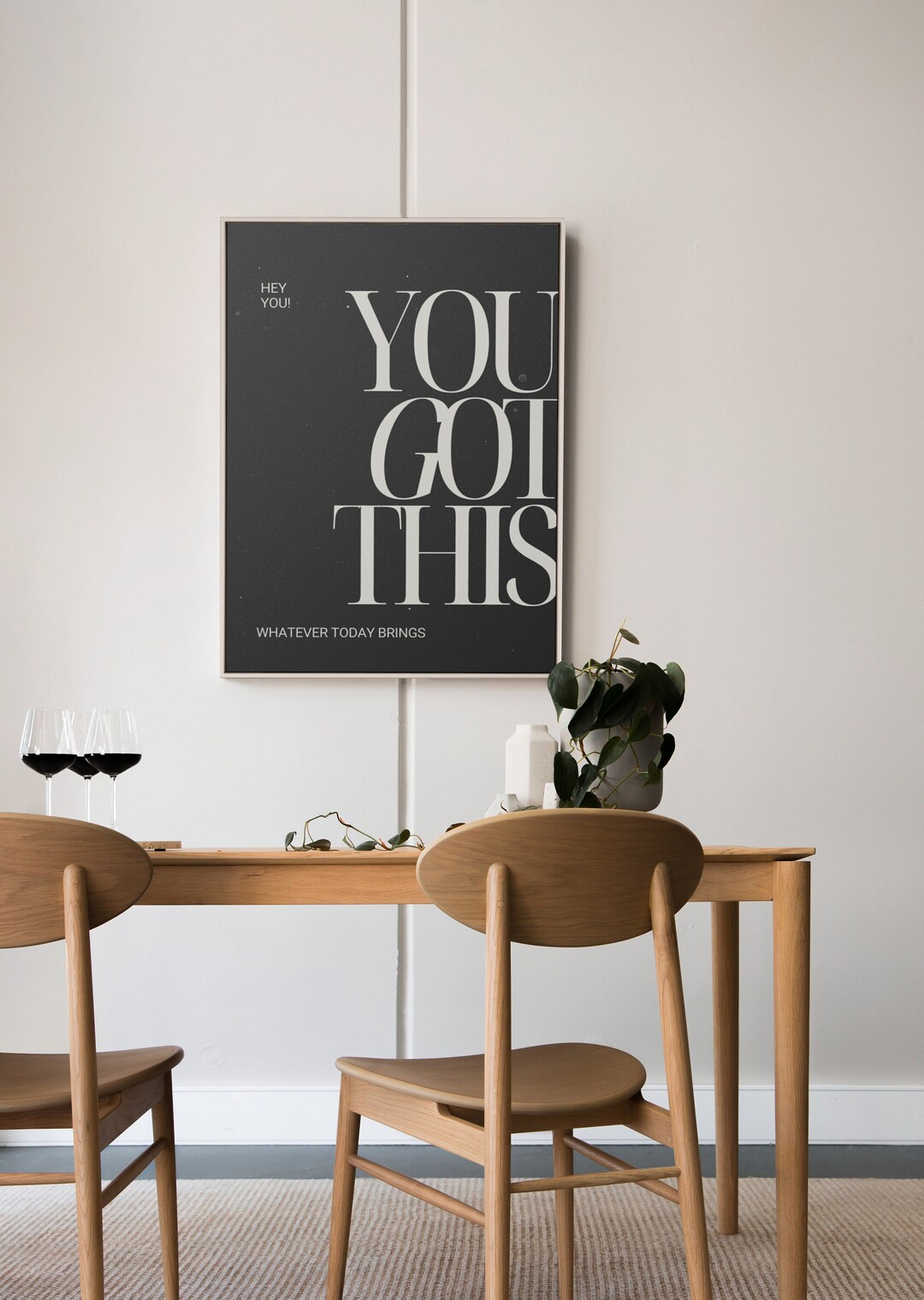 You Got This Digital Print Black Beige Empowerment Poster - Etsy