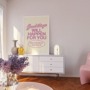 Retro Affirmation Poster • Pink Aesthetic Vintage Style Poster • Girly ...