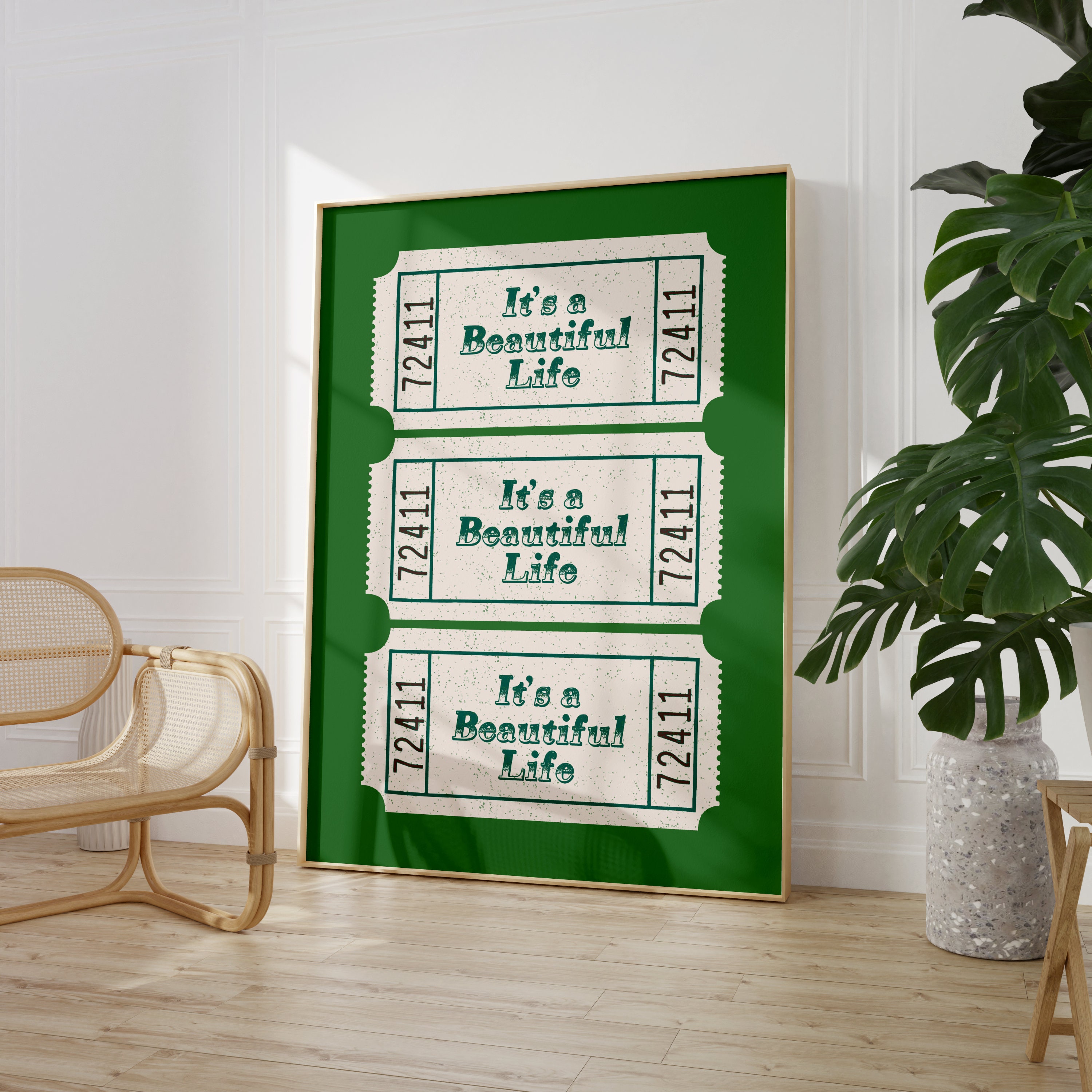 It's A Beautiful Life Ticket Print • Good Times Ticket Inspired Print ...