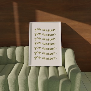 You Matter Digital Print • Mental Health Retro Poster • 70s Style ...