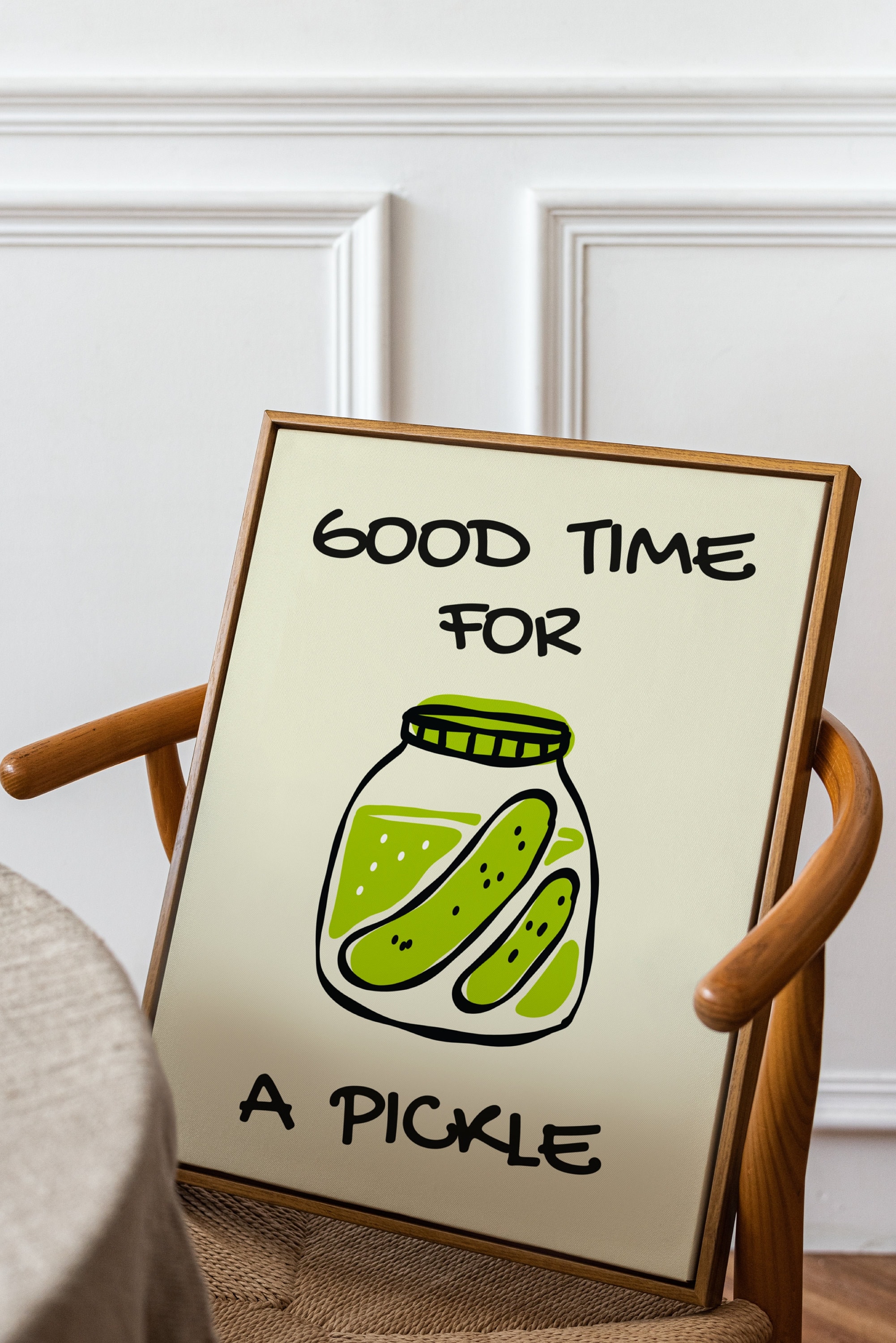 Funny Pickle Poster Funky Food Art Prints Cute Kitchen Wall Decor ...