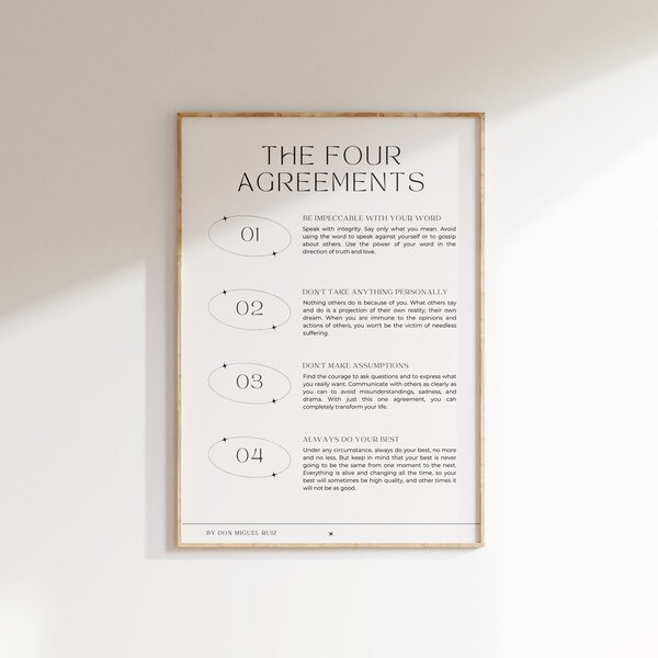 The Four Agreements - Etsy