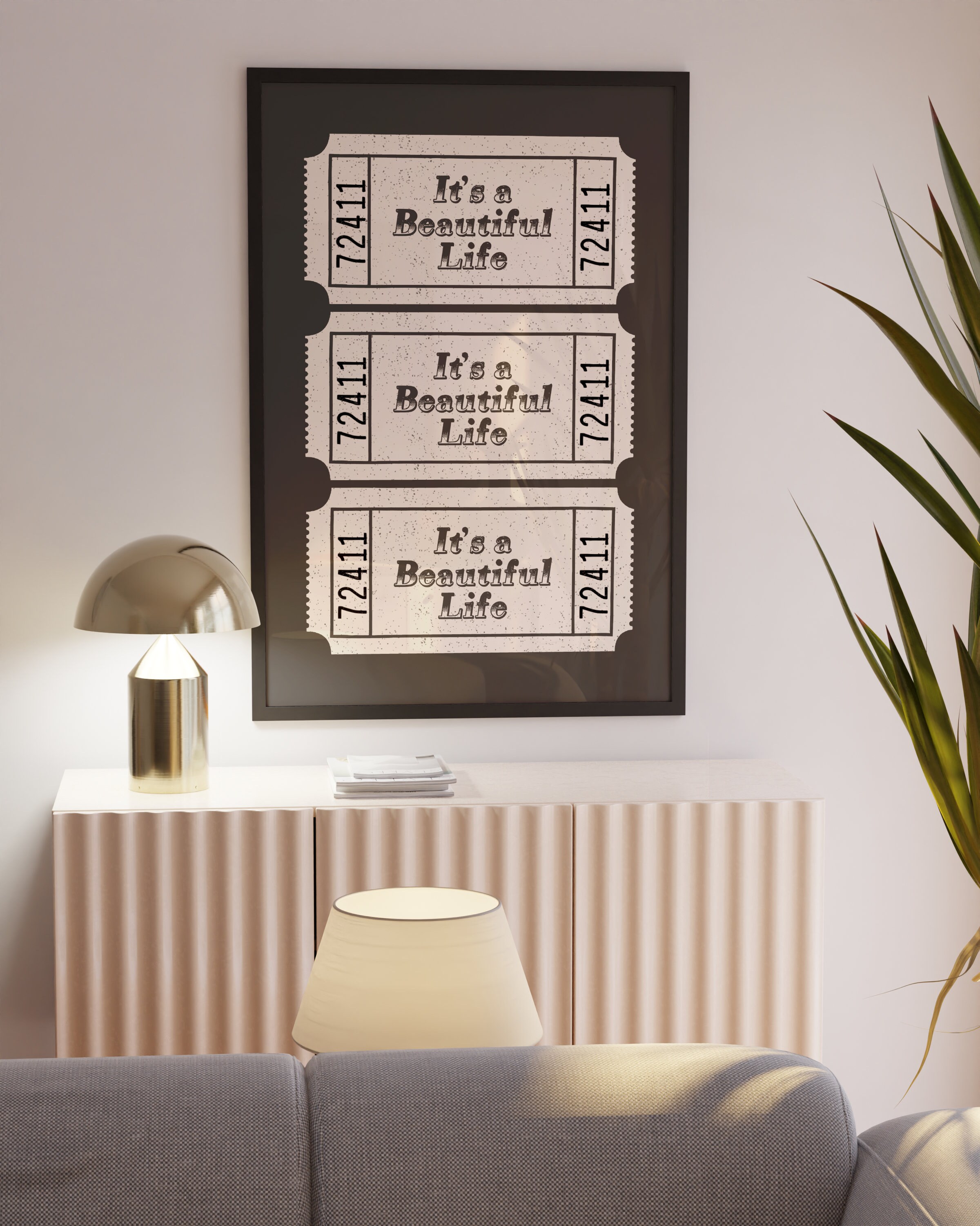 Good Times Ticket Inspired Print • It's A Beautiful Life • Black ...