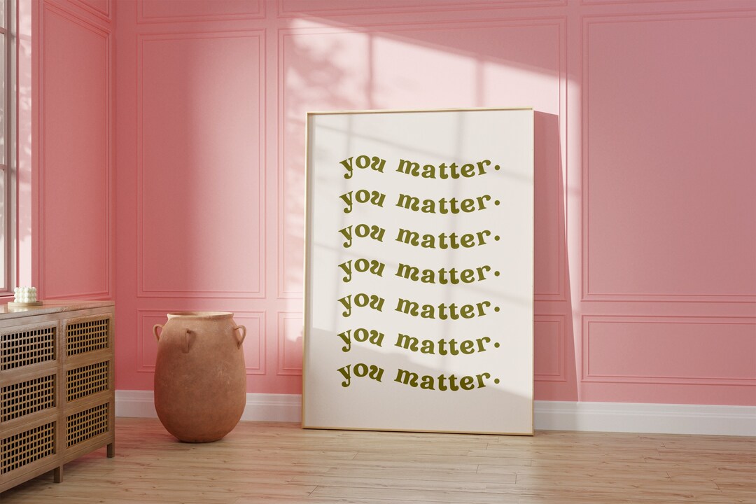You Matter Digital Print • Mental Health Retro Poster • 70s Style ...