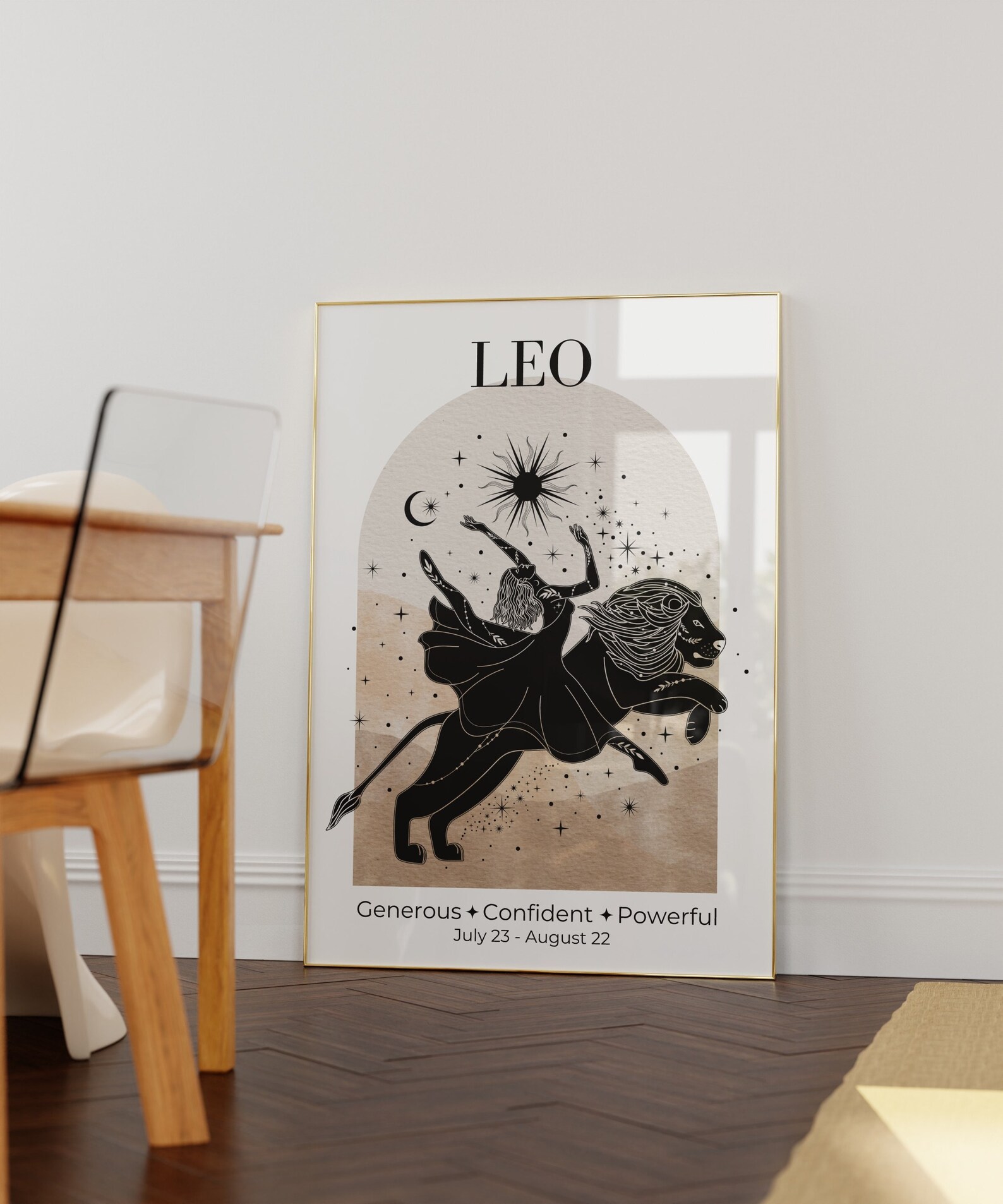 Leo Zodiac Goddess Wall Art • Zodiac Poster • Leo Print • Astrology ...