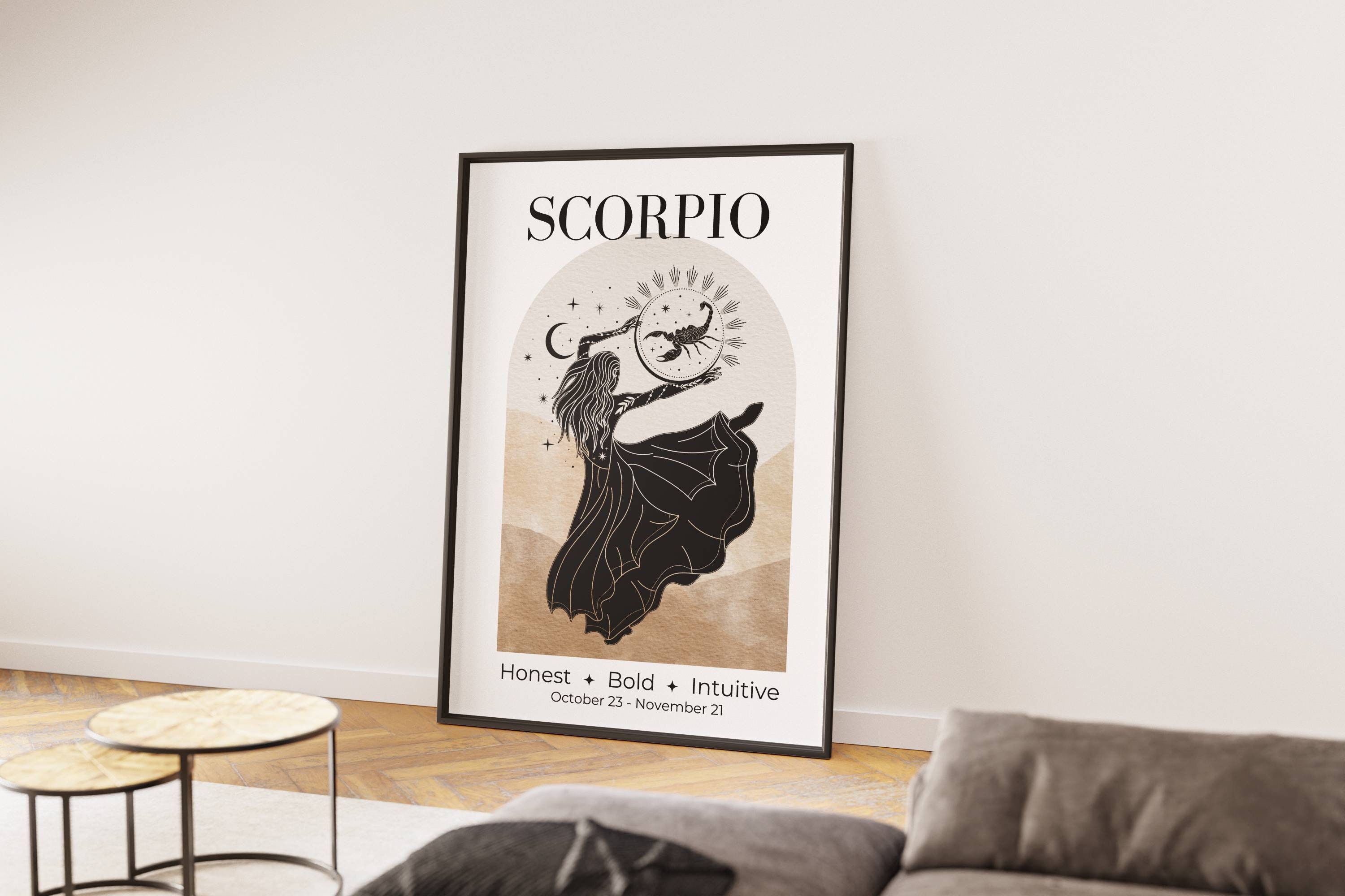 Scorpio Zodiac Goddess Wall Art • Zodiac Poster • Scorpio Print ...