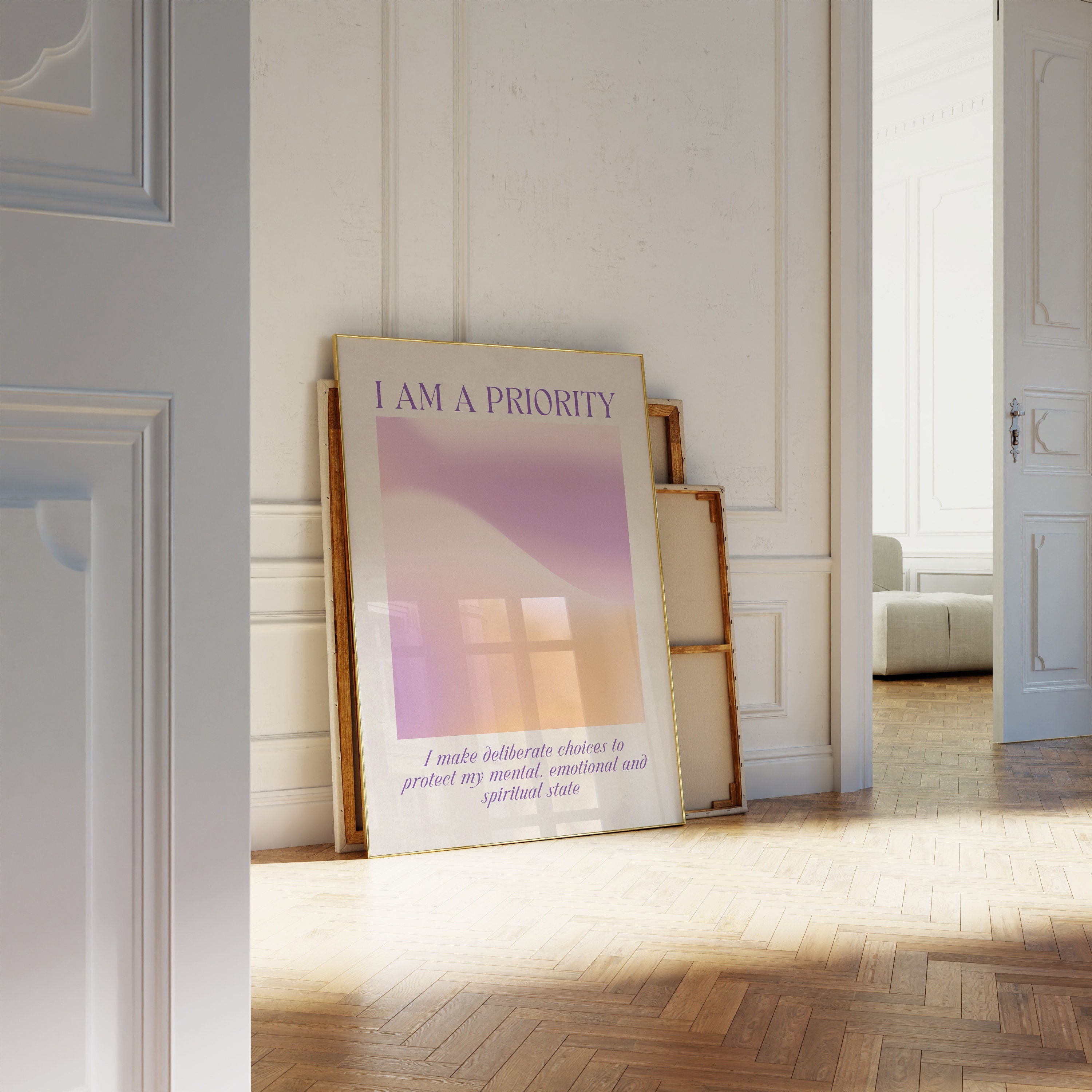 Pastel Purple Self Love Print • I Am A Priority Affirmation Poster ...
