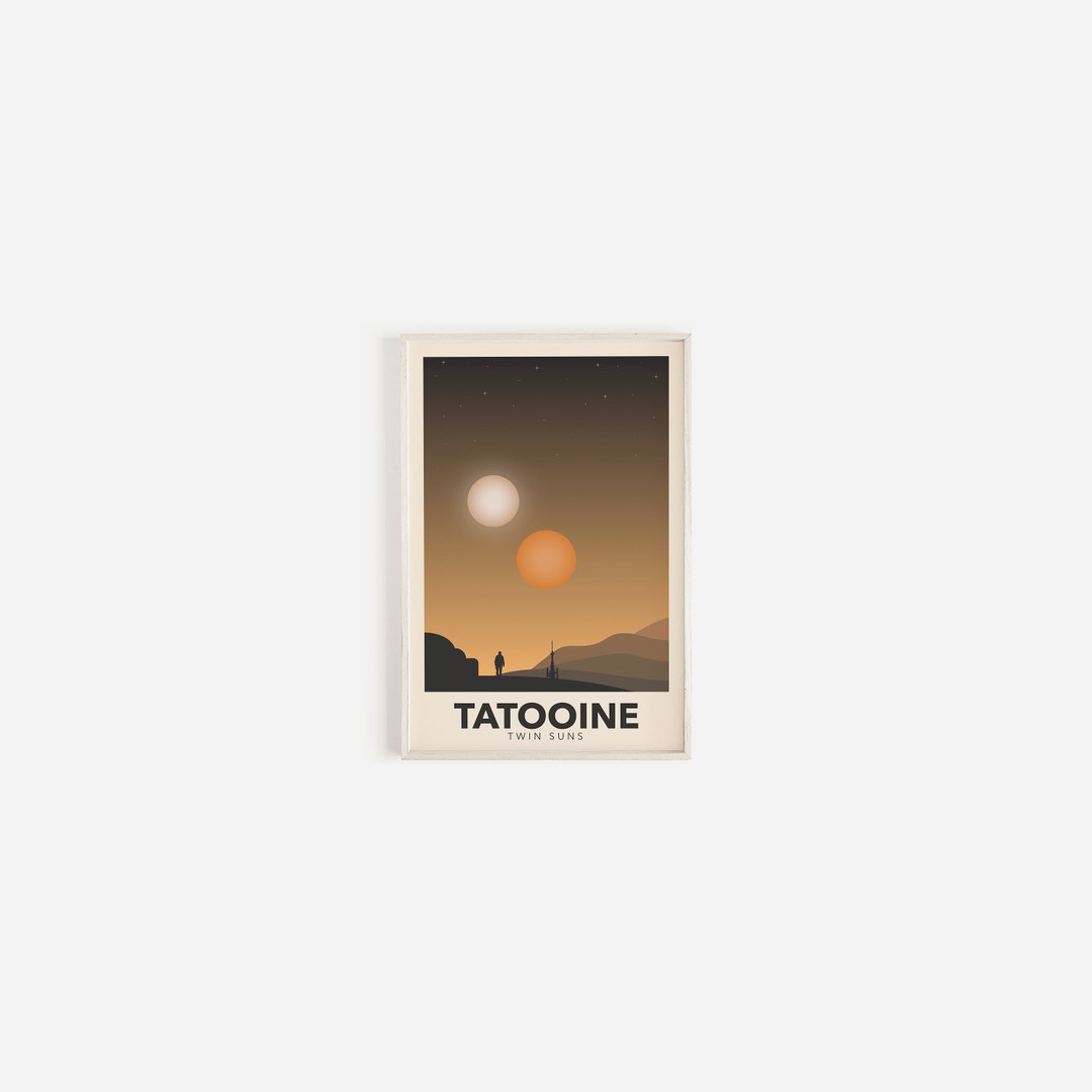 Star Wars Wall Art - Tatooine Digital and Printable Poster, Star Wars ...