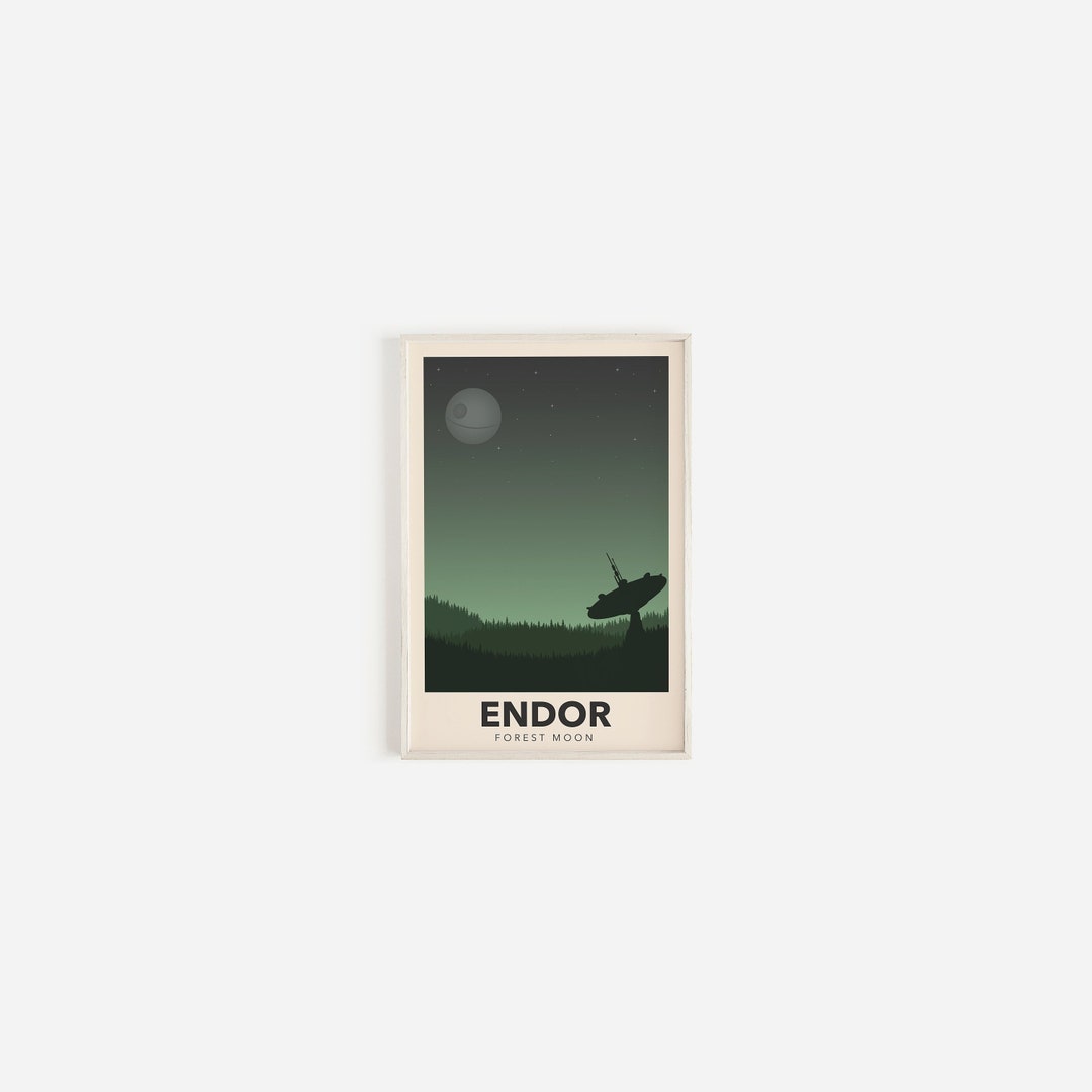 Star Wars Endor Poster- Wall Art, Minimalistic Poster, Game Room Poster ...