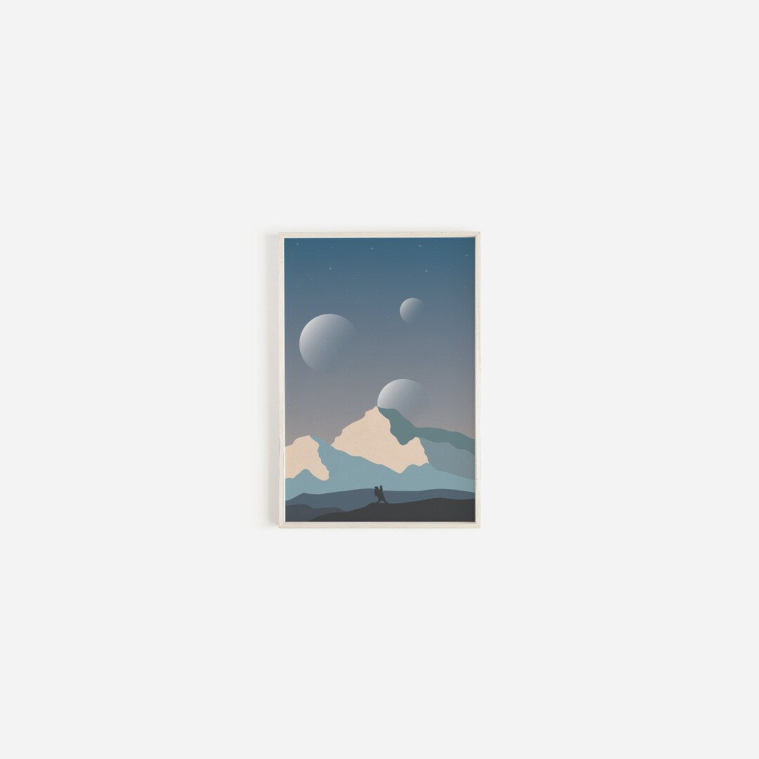 Star Wars Hoth Planet Poster minimal Poster, Star Wars Fan Art, Luke ...
