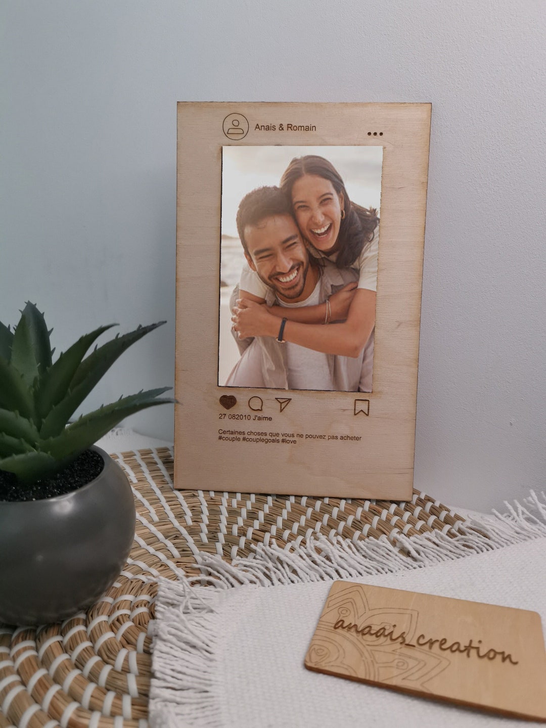 Custom Wooden Photo Frame Instagram Style - Etsy