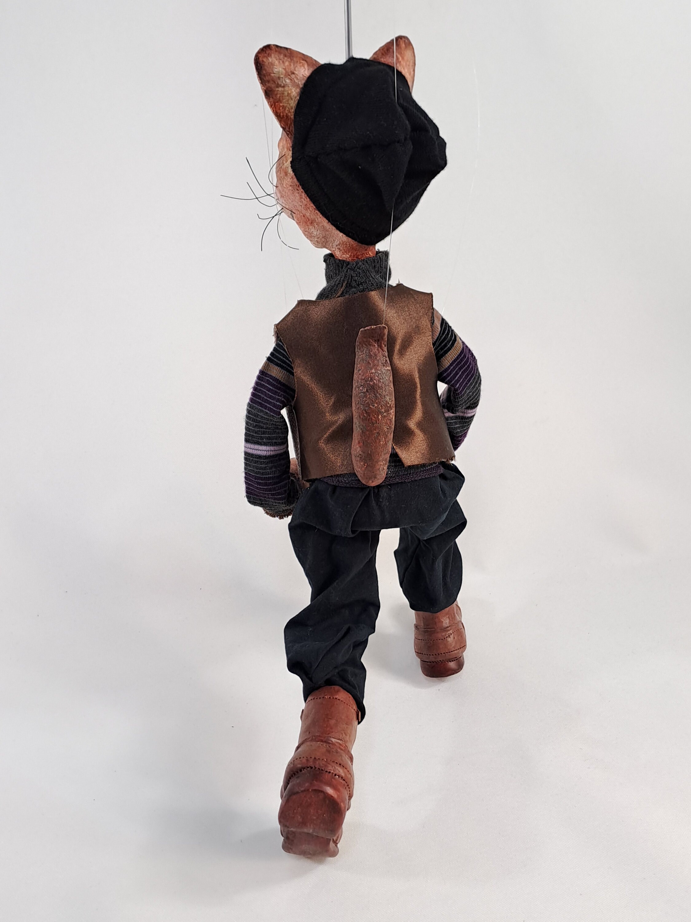 Puss in Boots Puppet, Handmade With Wood, Papier-mâché, and Custom ...