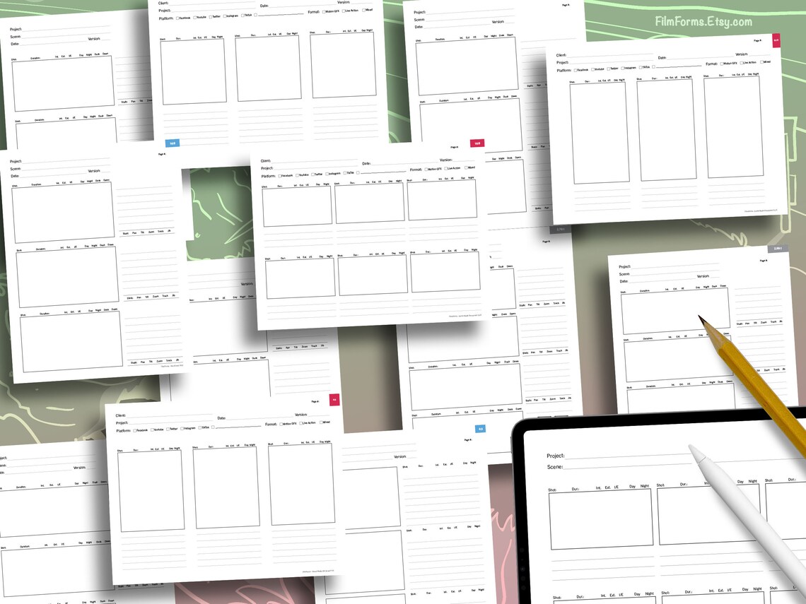 13 Storyboard Templates for TV, Film, Social Media, and Anamorphic ...
