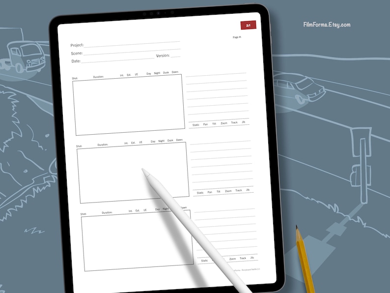 4 TV Storyboard Templates for 16x9 (HD, UHD), 4x3 (1.33), and 2x1 - Etsy