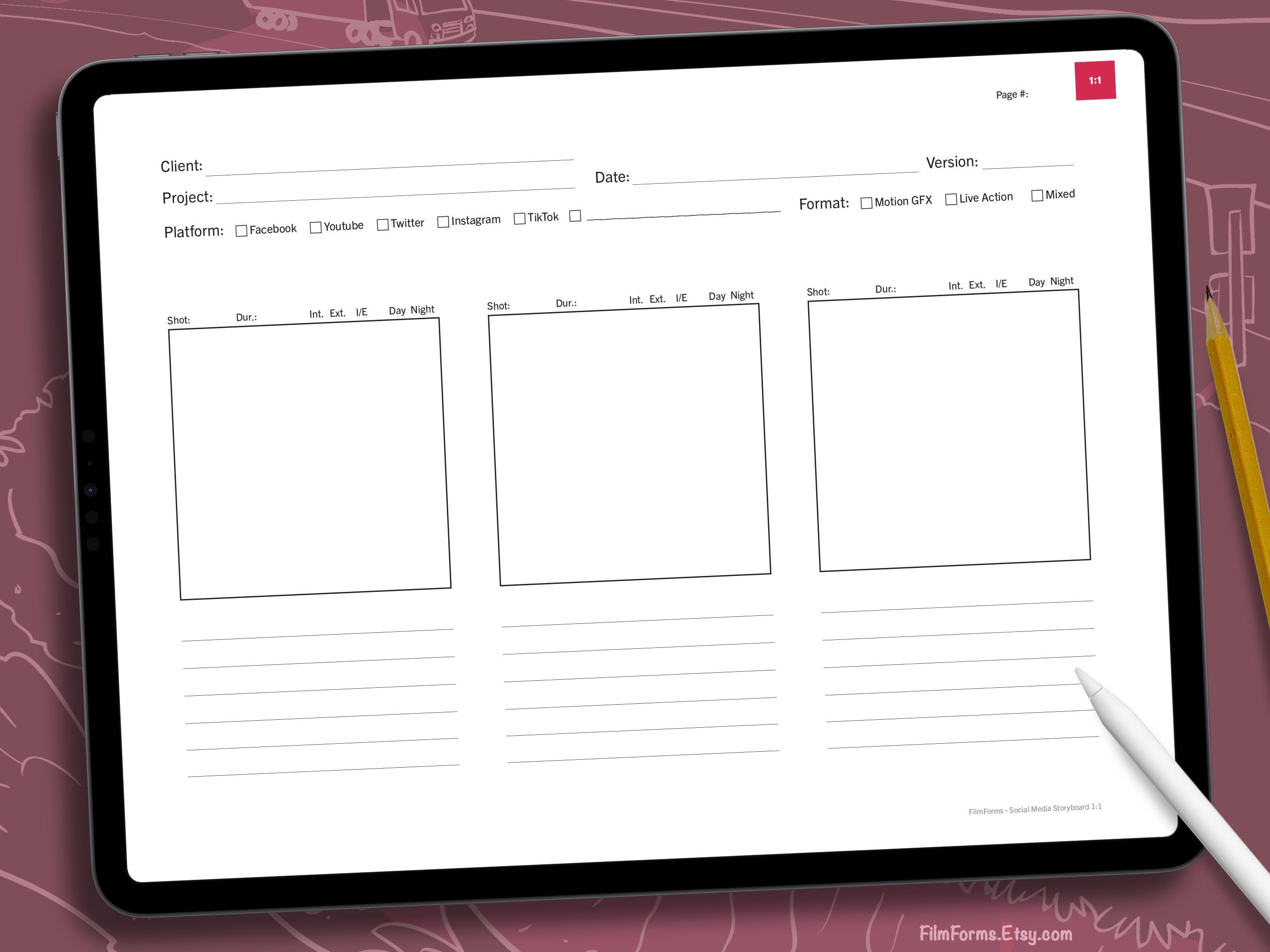 4 Social Media Storyboard Templates for (1x1, 4x5, 9x16) - Etsy