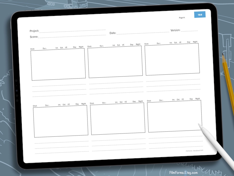 16x9 UHD and HD Storyboard Templates - Includes Horizontal and Vertical ...