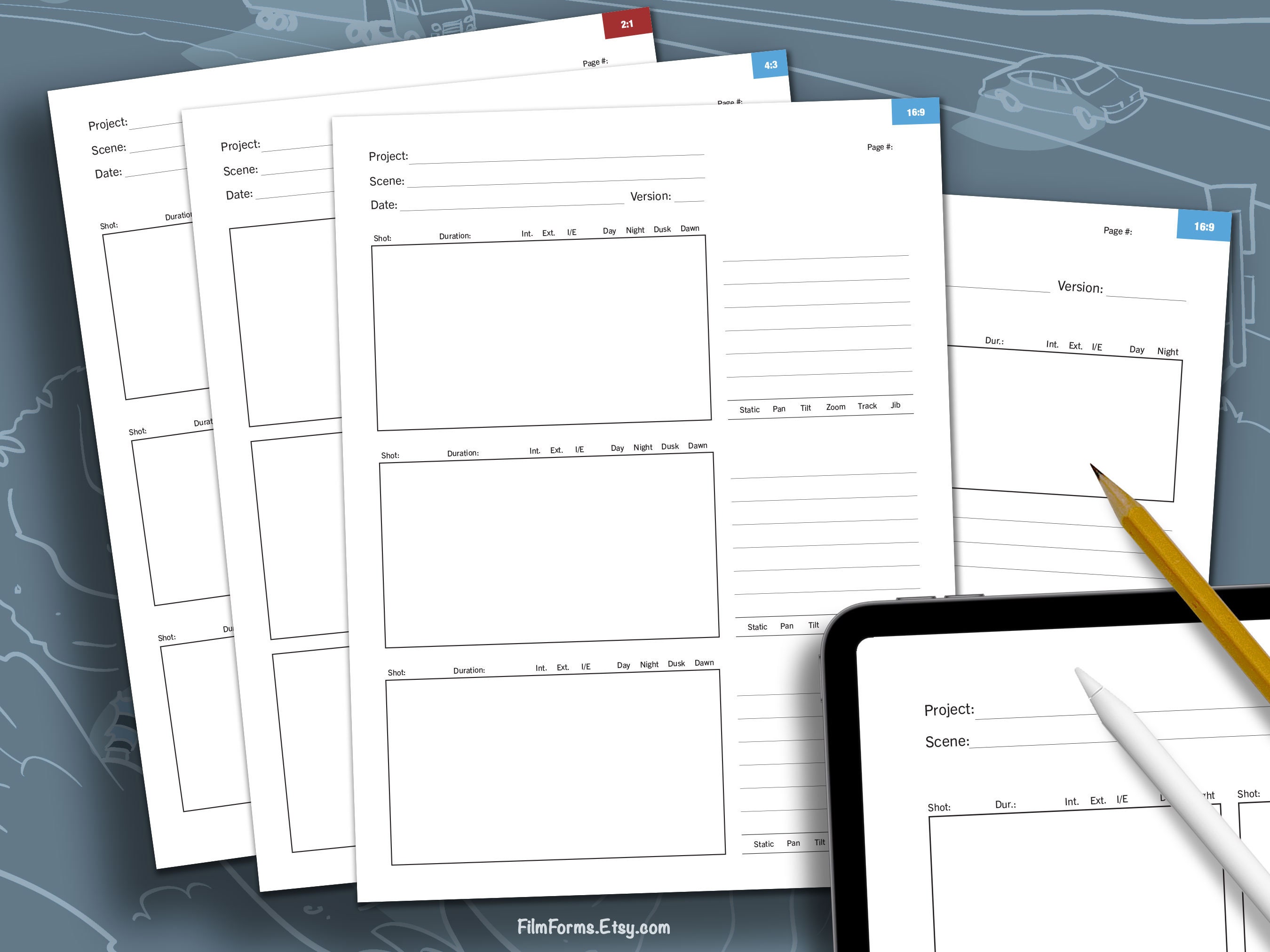13 Storyboard Templates for TV, Film, Social Media, and Anamorphic ...